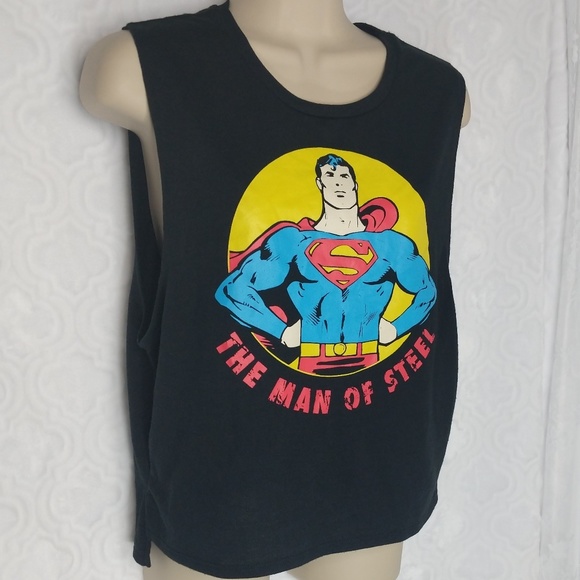 DC Comics | Tops | Superman Man Of Steel Graphic Workout Tank Sz M ...